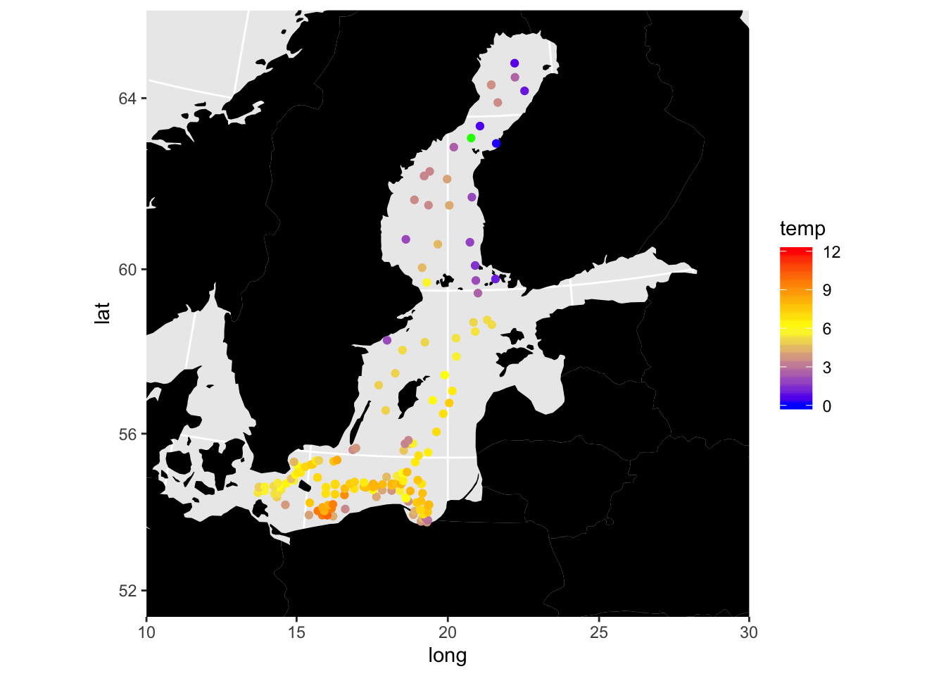 Kartenerstellung mit interpolierten Werte
